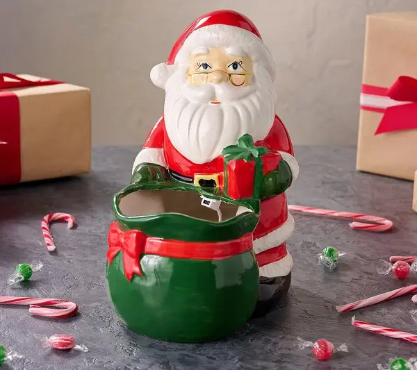 MR. CHRISTMAS 12' Holiday Ceramic Musical Candy Bowl - One-color