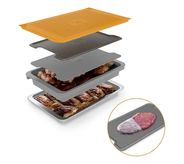 YUKON GLORY Premium Grill Prep N Serve With Defrosting Tray - One-color