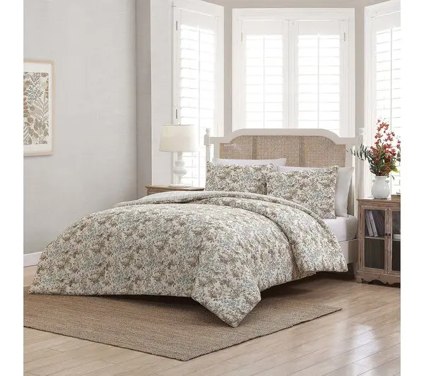 Laura Ashley Bramble Floral Full/queen Comforte R Sham Set - One-color