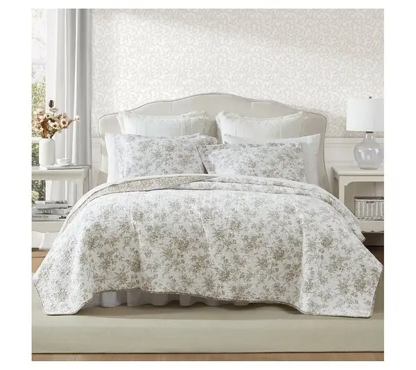 Laura Ashley Walled Garden Full/queen Quilt Sha M Set - One-color