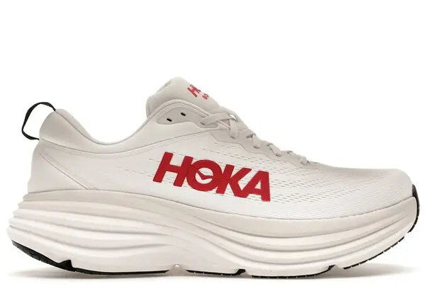 Hoka One One Bondi Sneakers - White/vermillion