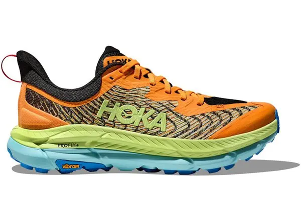 Hoka One One Mafate Speed 4 Sneaker - Solar Flare/lettuce