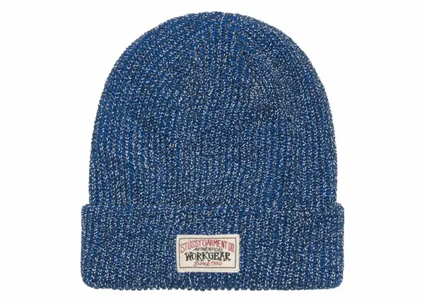 StÜssy Cuff Yarn Reflective Beanie - Royal