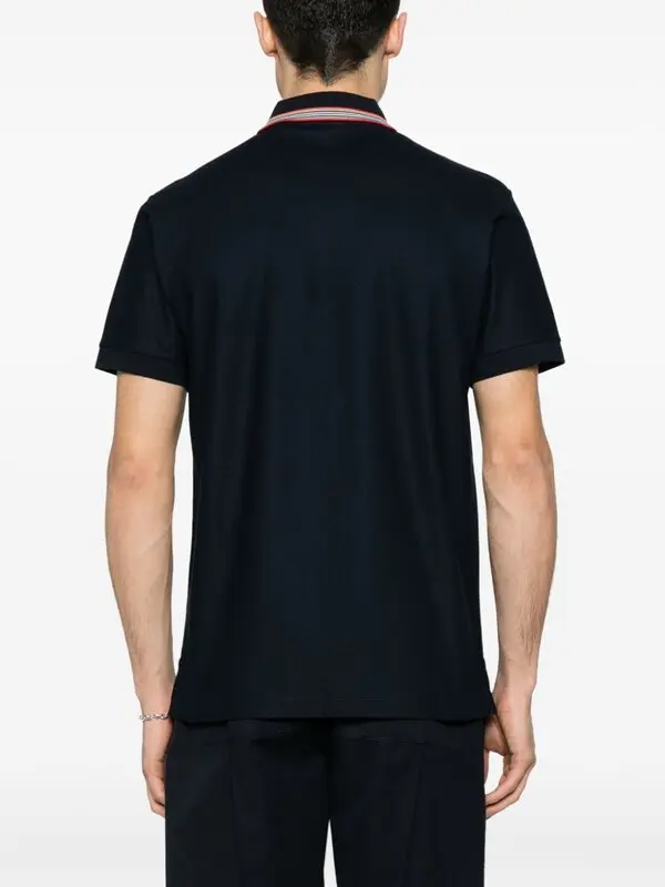 Burberry Icon Stripe Cotton Polo Shirt - Blue