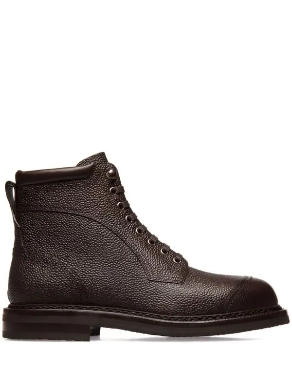 Bally Leather Lace-up Boots - Brown