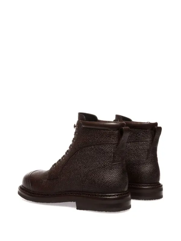 Bally Leather Lace-up Boots - Brown