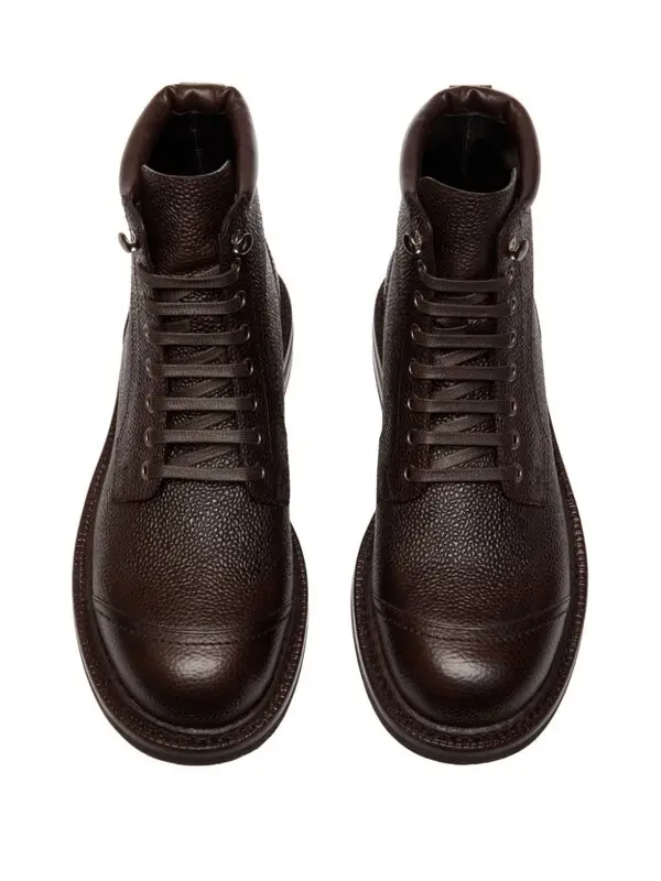 Bally Leather Lace-up Boots - Brown