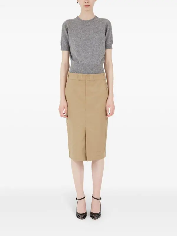 MAISON MARGIELA High-rise Midi Skirt - Neutrals