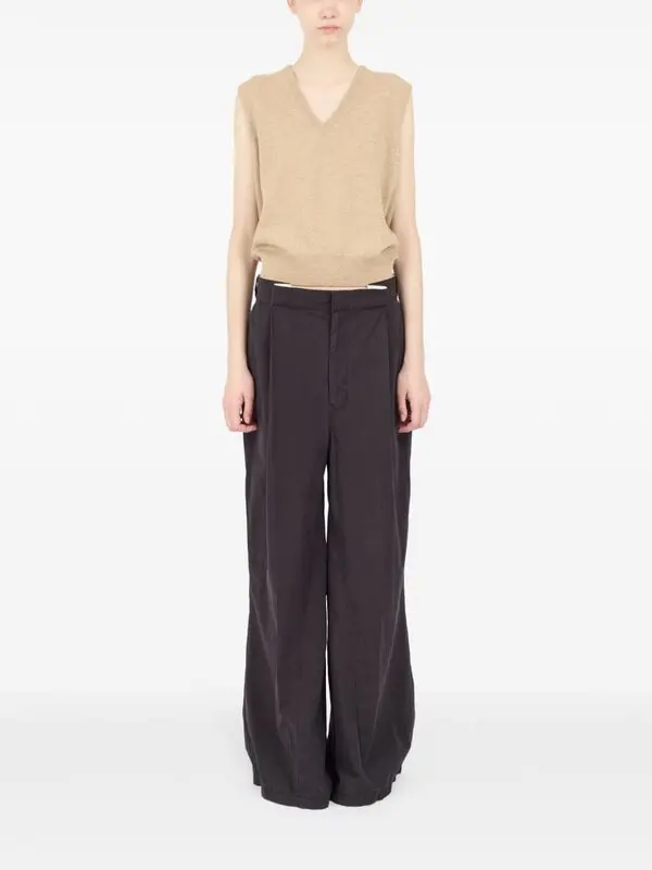 MAISON MARGIELA Knit V-neck Vest - Neutrals