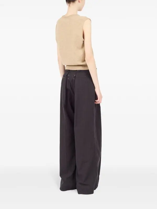 MAISON MARGIELA Knit V-neck Vest - Neutrals