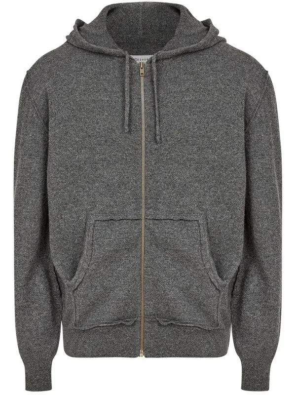 MAISON MARGIELA Brushed Zipped Hoodie - Grey
