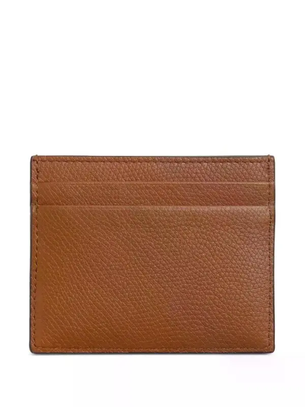 Valentino Garavani Vlogo Signature Leather Card Holder - Brown