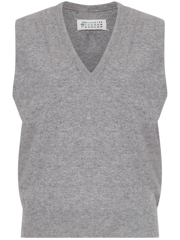 MAISON MARGIELA V-neck Vest - Grey