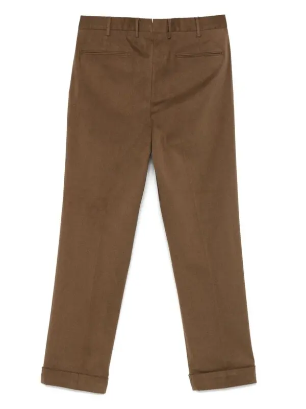 DELL'OGLIO Tapered Trousers - Brown