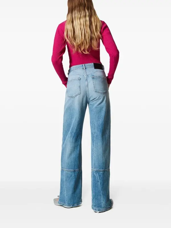 TWINSET Seam-detail Wide-leg Jeans