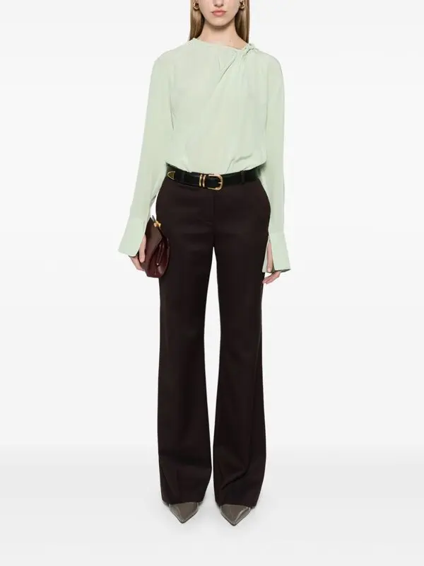 Victoria Beckham Twist-detail Blouse - Green
