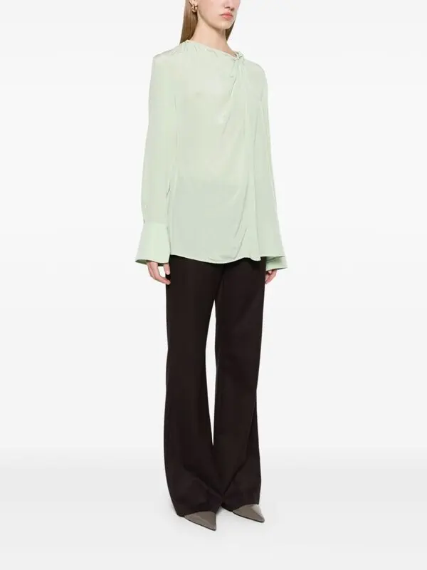 Victoria Beckham Twist-detail Blouse - Green