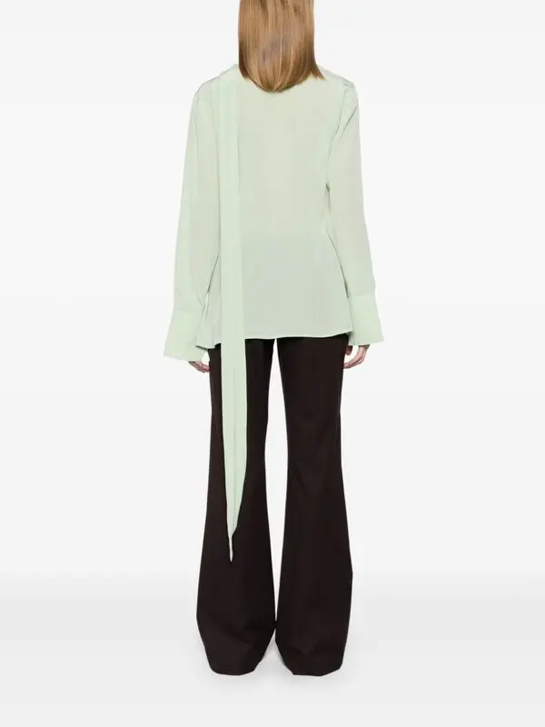 Victoria Beckham Twist-detail Blouse - Green