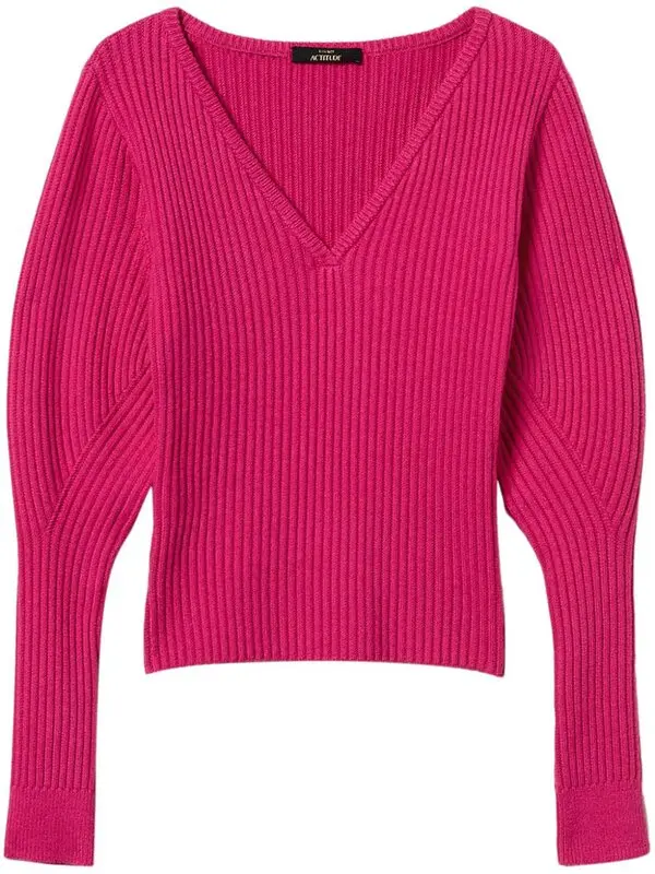 TWINSET Fitted Rib-knit Jumper