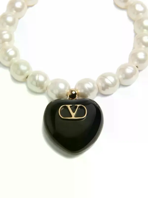 Valentino Garavani Coeur Royal Charm Bracelet - Neutrals