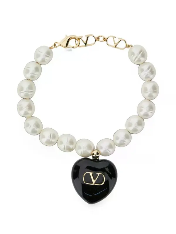 Valentino Garavani Coeur Royal Charm Bracelet - Neutrals