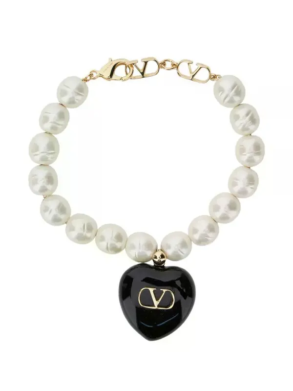 Valentino Garavani Coeur Royal Charm Bracelet - Neutrals
