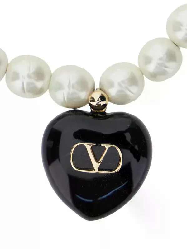 Valentino Garavani Coeur Royal Charm Bracelet - Neutrals