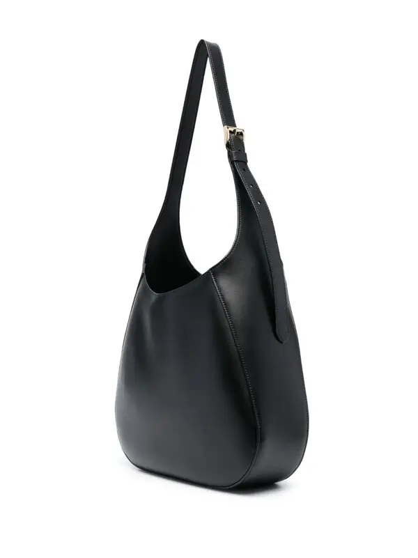Prada Triangle-logo Leather Shoulder Bag - Black
