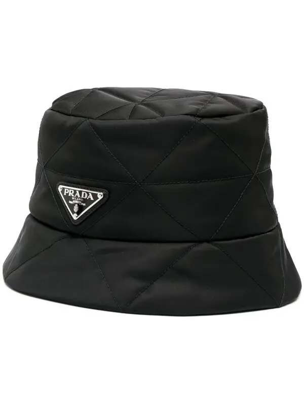 Prada‎ Size Medium Black Quilted Bucket Brimmed Hat Nylon PRADA PETS Dog Logo Bucket Hat Hunde Mütze Fischerhut Hund  main image 4