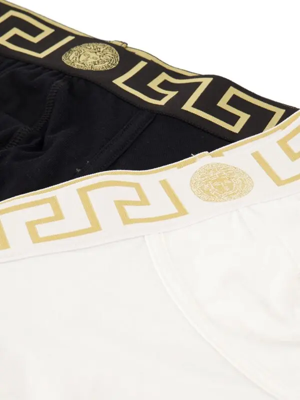 Versace Greca Border Boxers - White