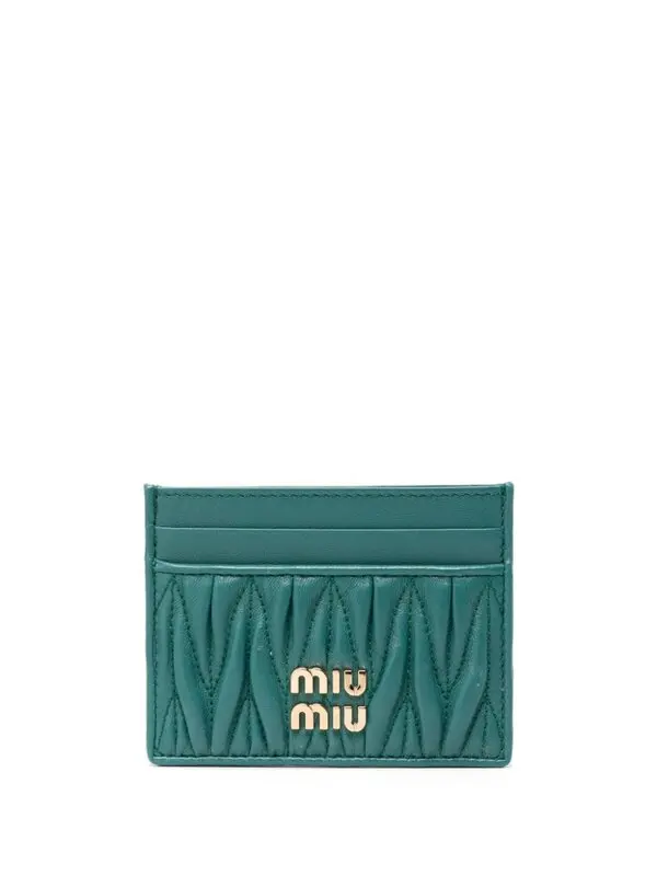 Miu Miu Logo-plaque Matelassé Cardholder
