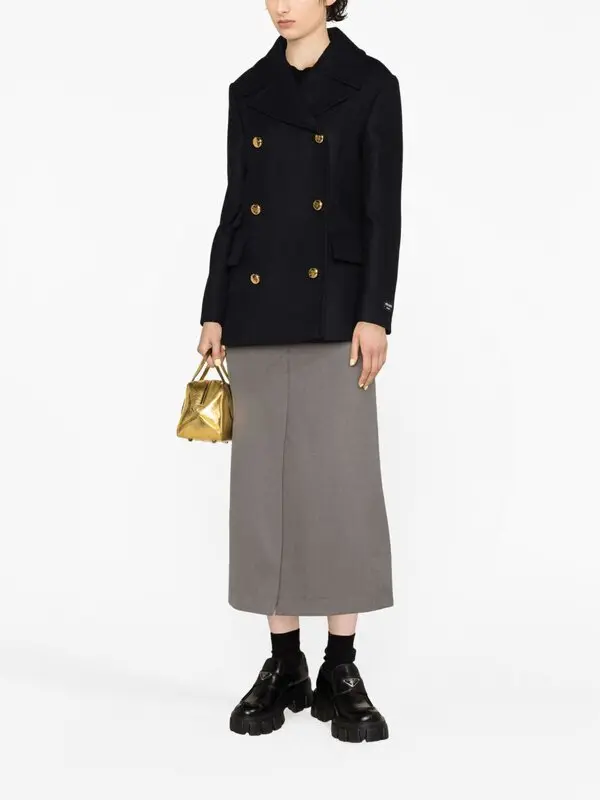 Prada Double-breasted Wool Jacket - Blue