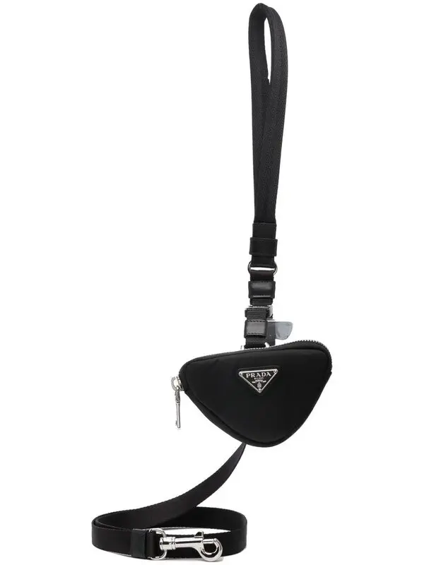 Prada Logo-plaque Dog Lead - Black