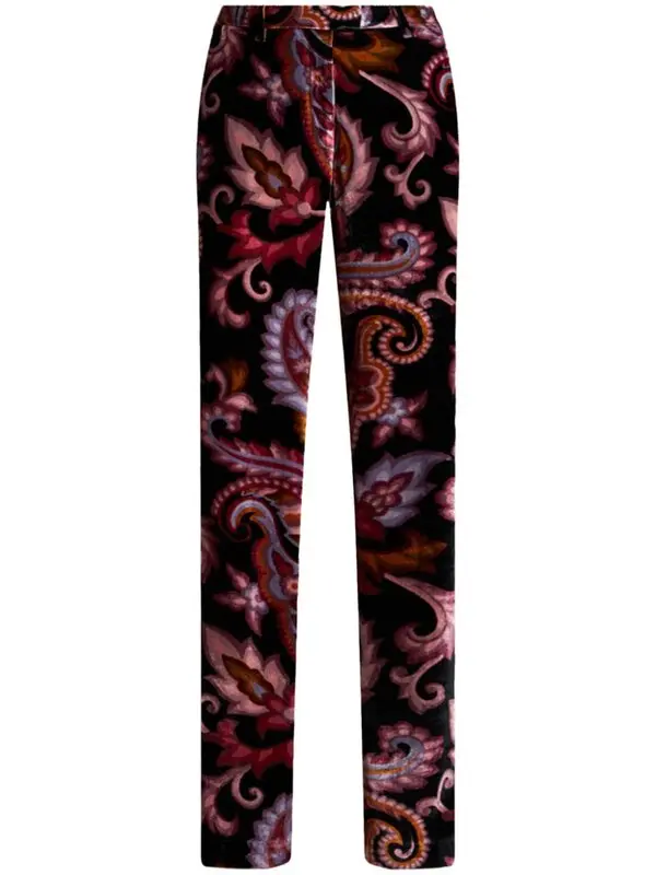 Etro Paisley Velvet Trousers