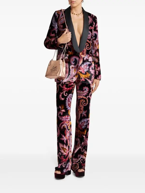 Etro Paisley Velvet Trousers