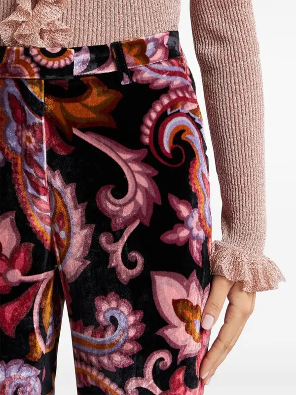 Etro Paisley Velvet Trousers