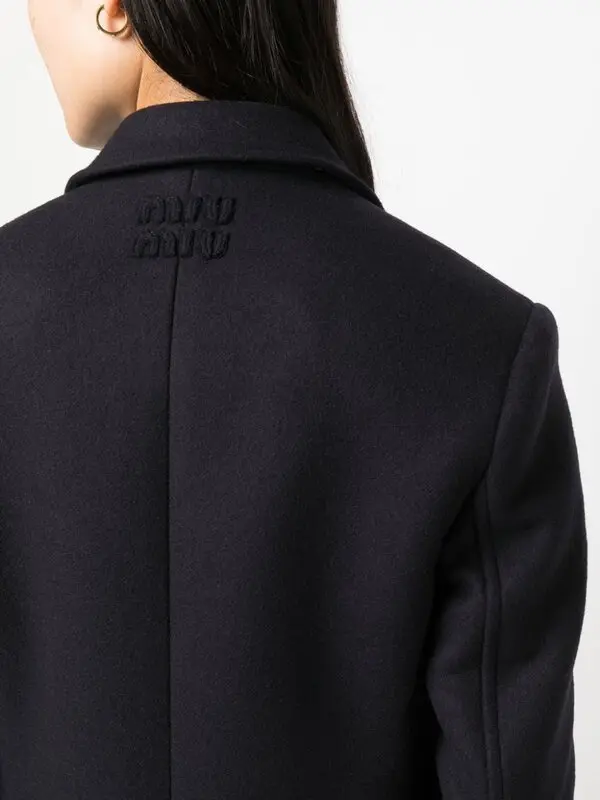 Miu Miu Double-breasted Virgin Wool Coat