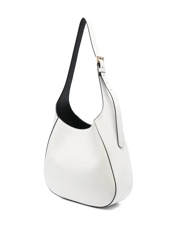 Prada Triangle-logo Leather Shoulder Bag - White