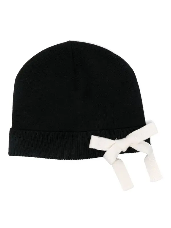 Viktor & Rolf Bow-embellished Beanie - Black