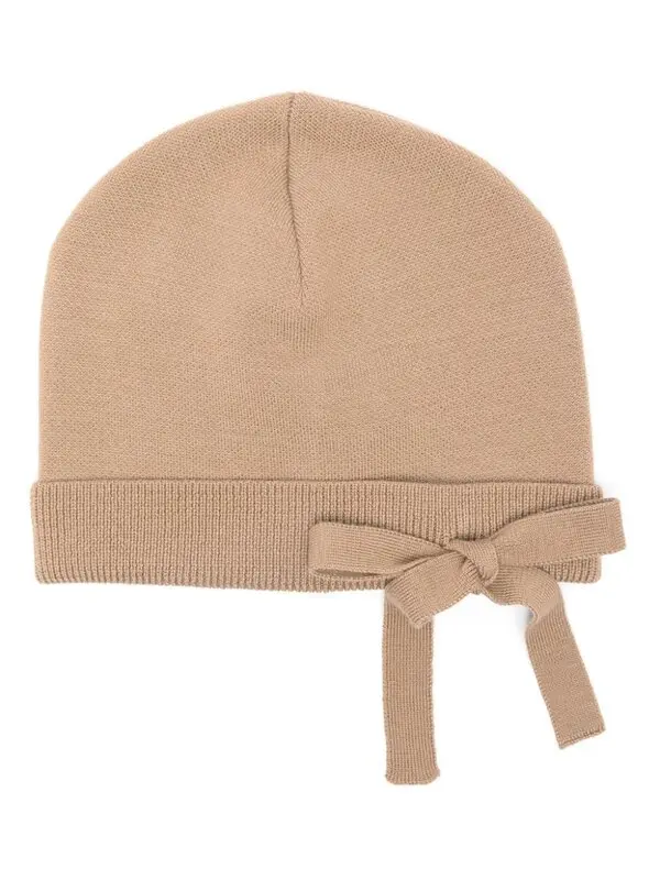 Viktor & Rolf Bow-embellished Beanie - Neutrals