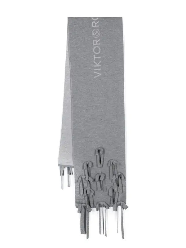 Viktor & Rolf Logo-jacquard Scarf - Grey