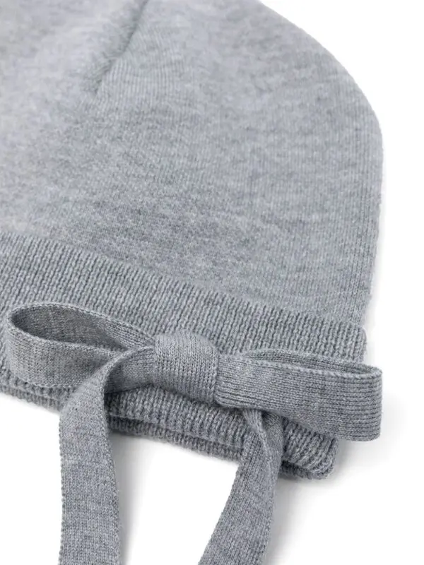 Viktor & Rolf Bow-embellished Beanie - Grey