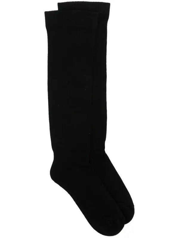 Rick Owens Logo-intarsia Socks - Black