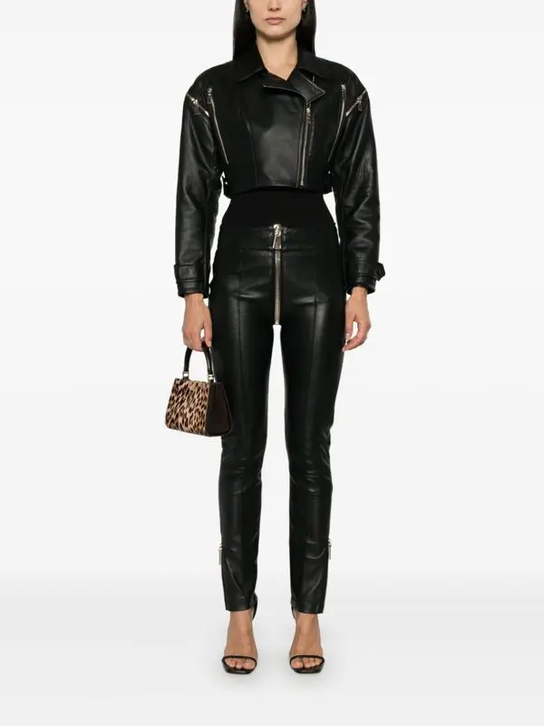 MITILIANE COUTURE Leather Trousers - Black