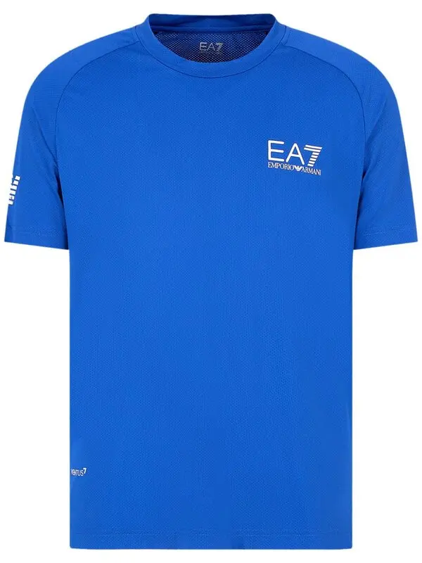 EA7 Logo-print T-shirt - Blue