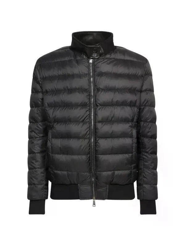 DELL'OGLIO Reversible Leather Bomber Jacket - Black