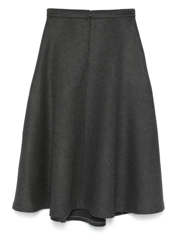 RÓHE A-line Midi Skirt - Grey