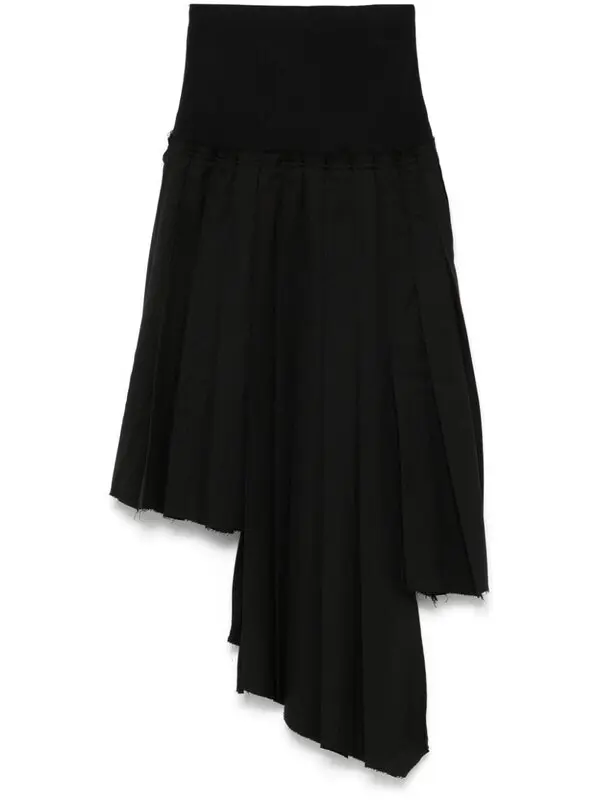Rokh Pleated Midi Skirt - Black