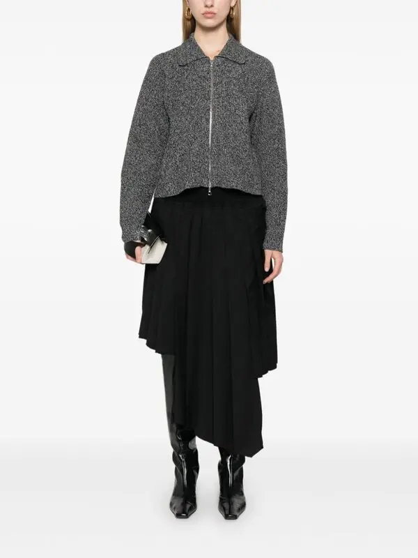 Rokh Pleated Midi Skirt - Black