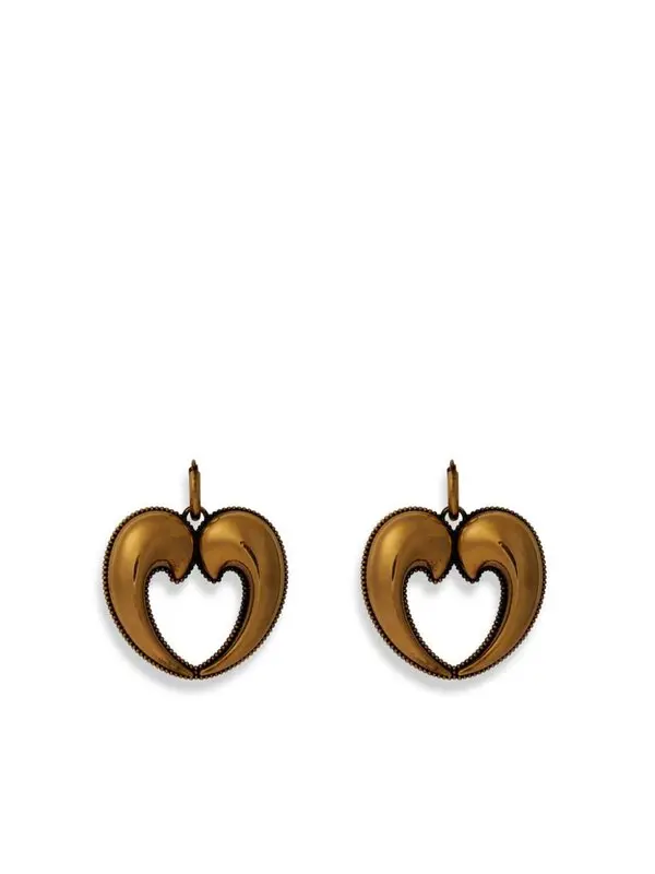 Etro Paisley Heart Earrings - Brown